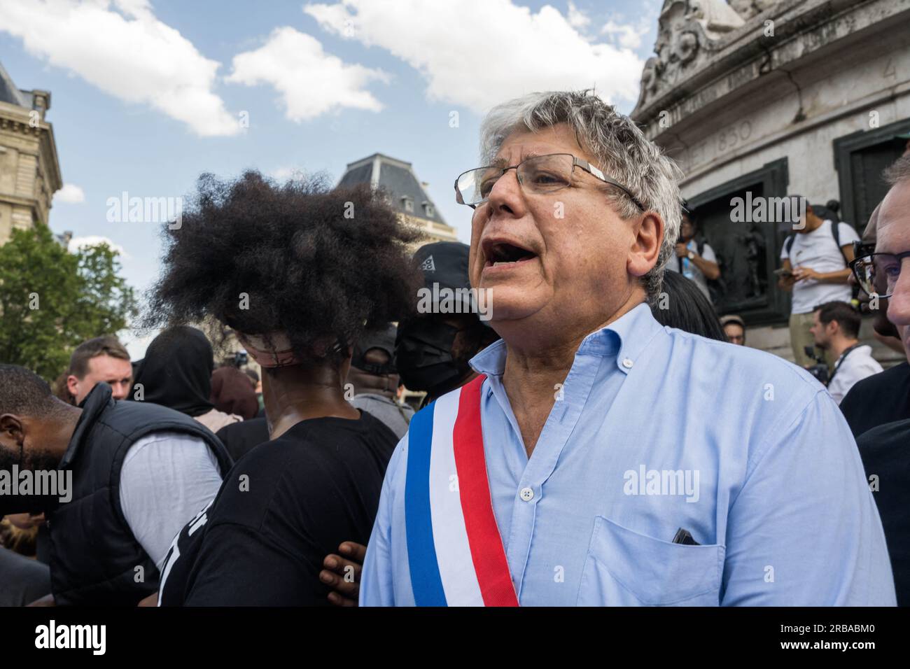 LFI's deputy Eric Coquerel at the rally against police violence in ...