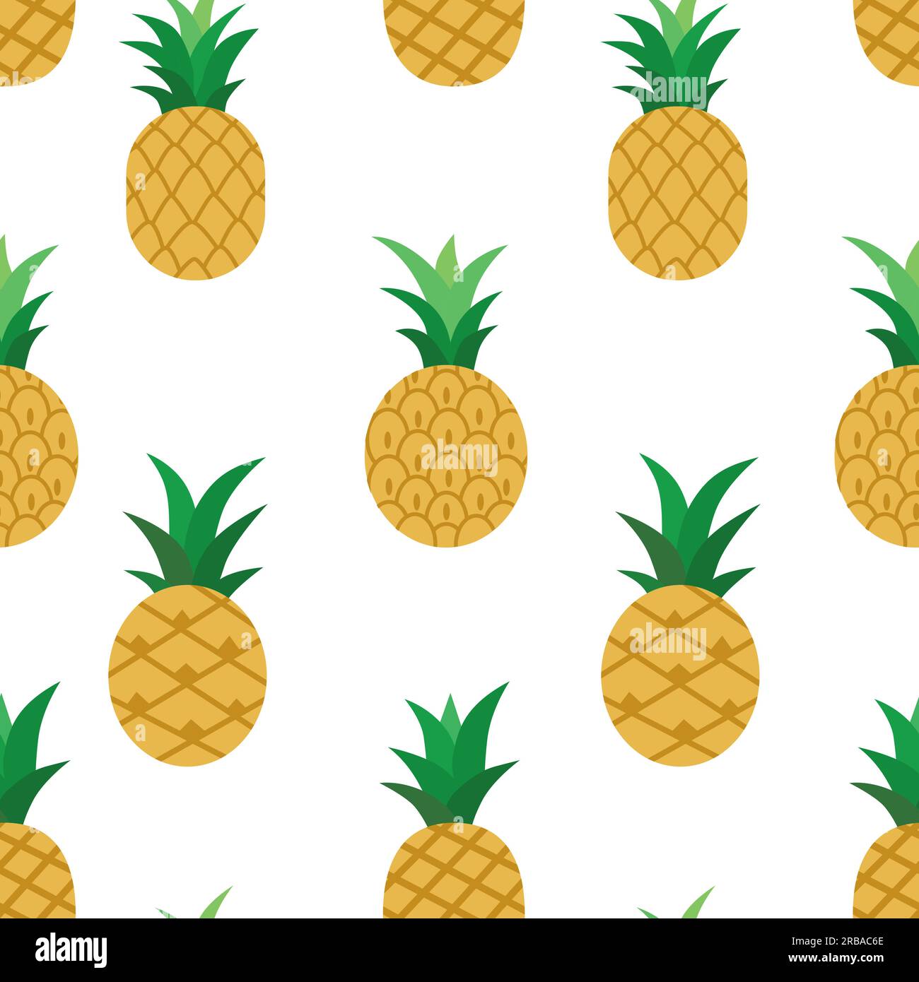 Repeating pattern with cartoon pineapples Stock Vector Image & Art - Alamy
