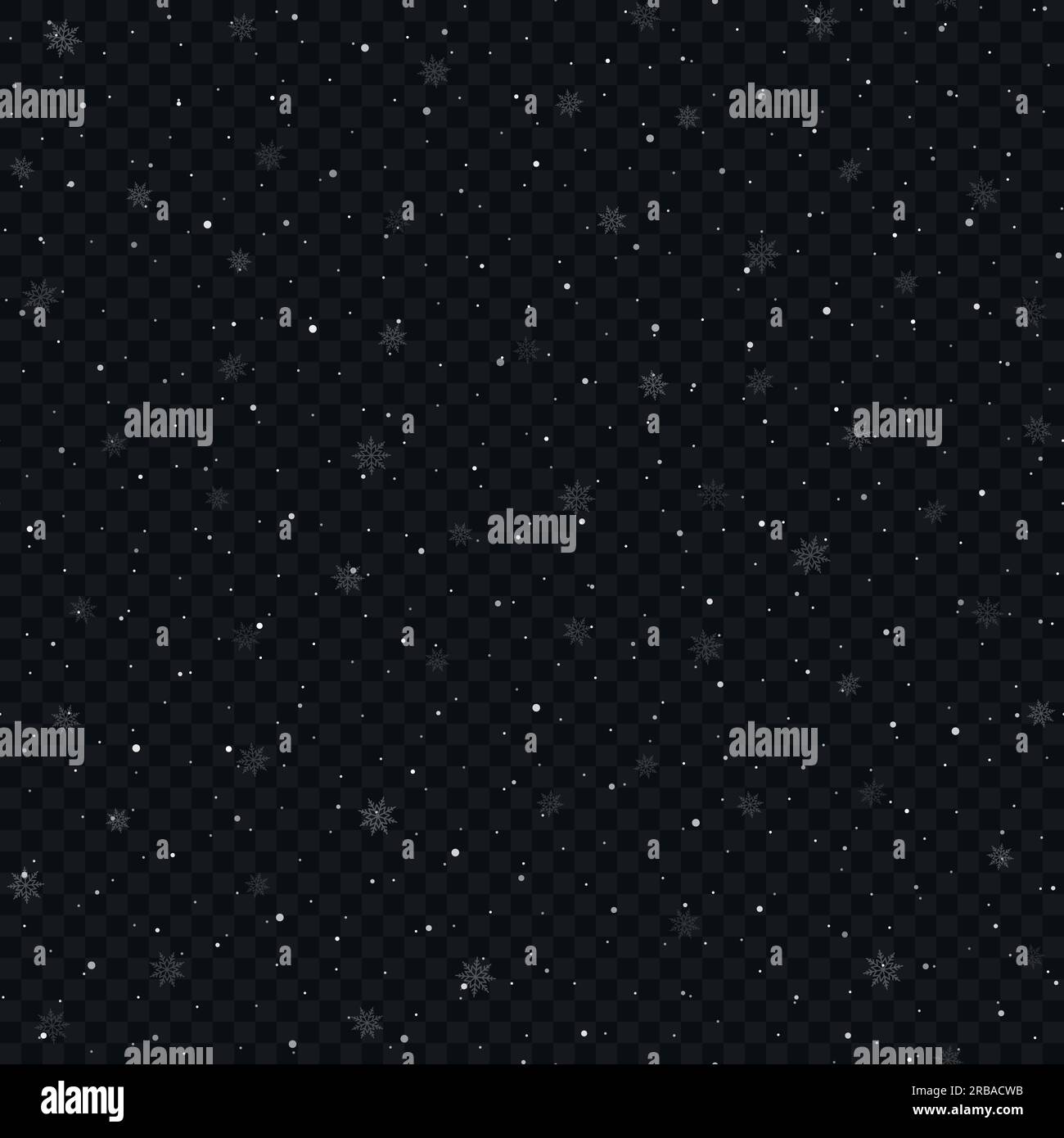 Seamless Christmas snowy transparent background. Vector Stock Vector ...