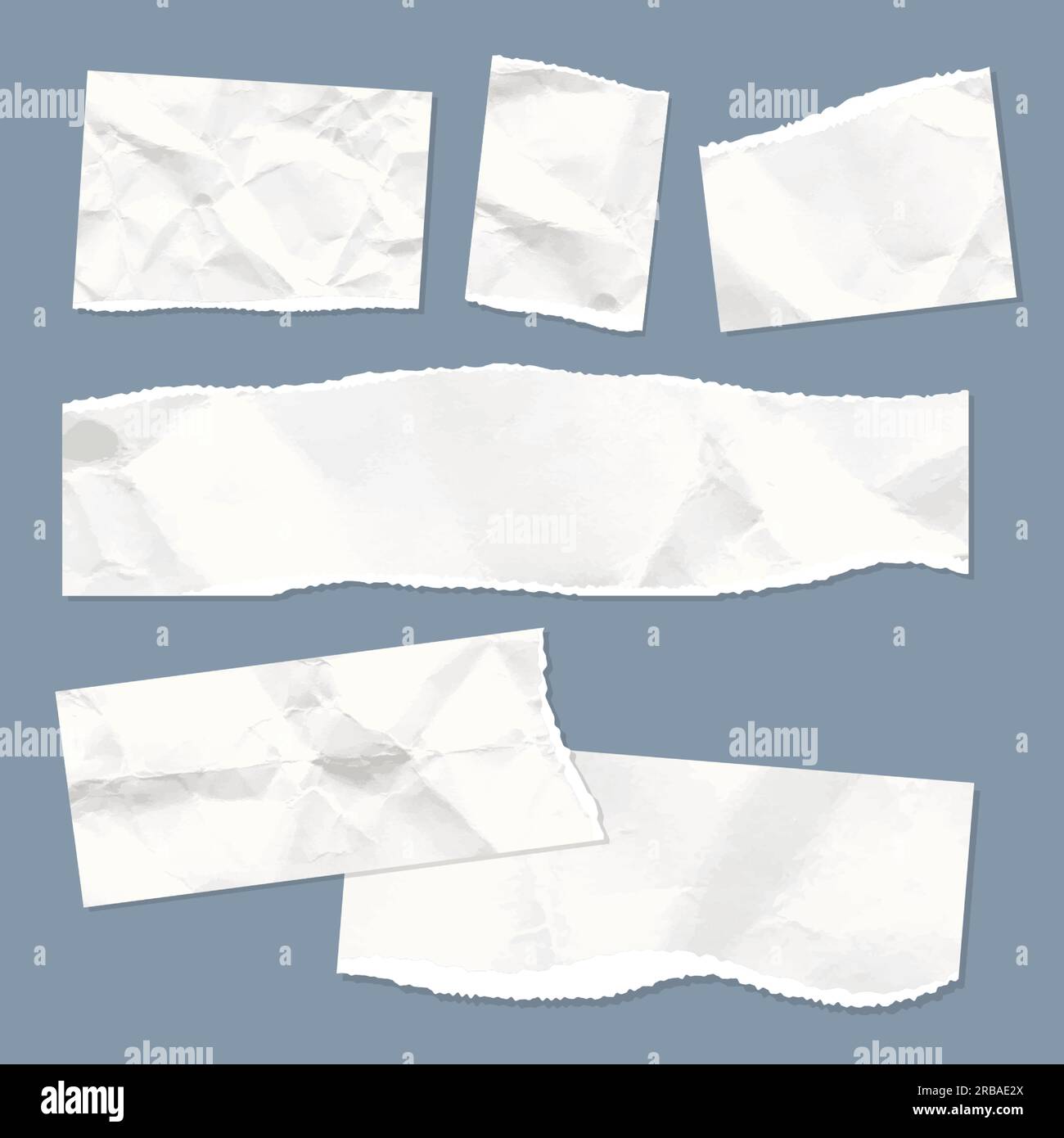 Notebook paper crumpled ripped Stock Vector Images - Alamy