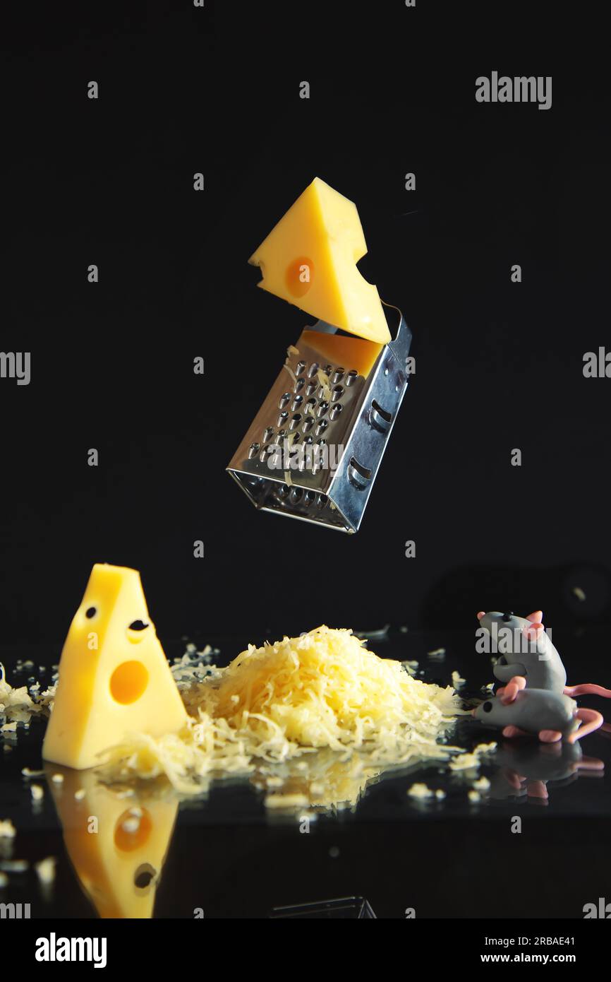 Black mouse swiss cheese hi-res stock photography and images - Alamy