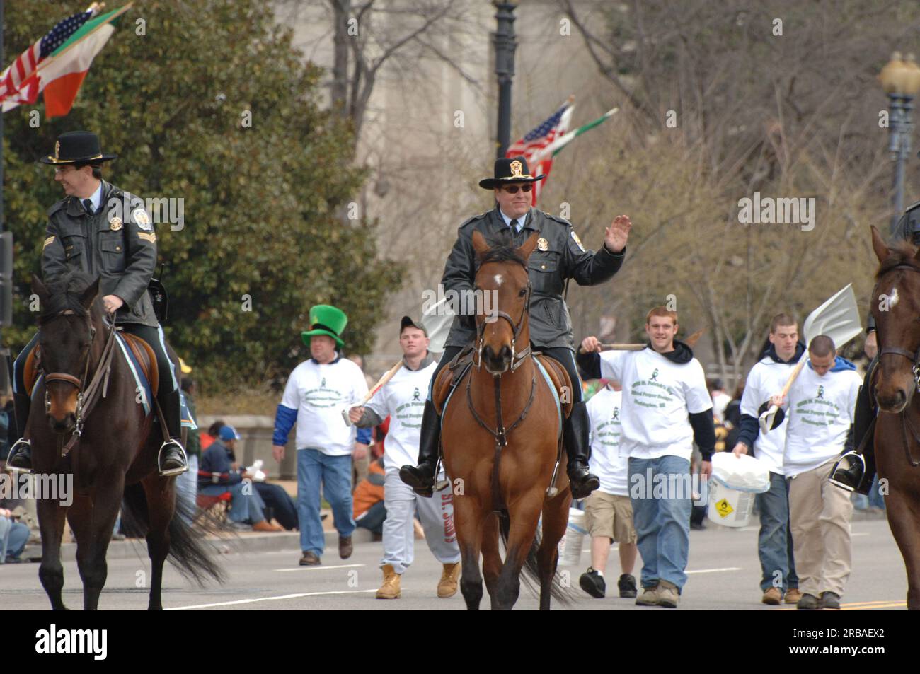 U.S. Park Police horse mounted patrol unit, on hand for annual St ...
