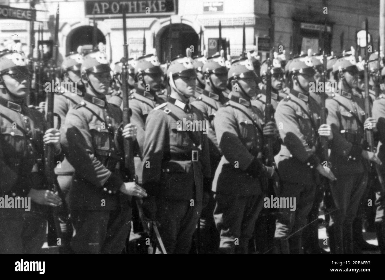 WW2 German police parade Stock Photo - Alamy