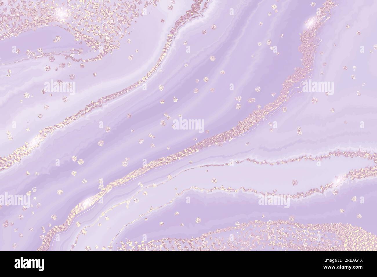 Abstract violet liquid marble or watercolor background with glitter ...