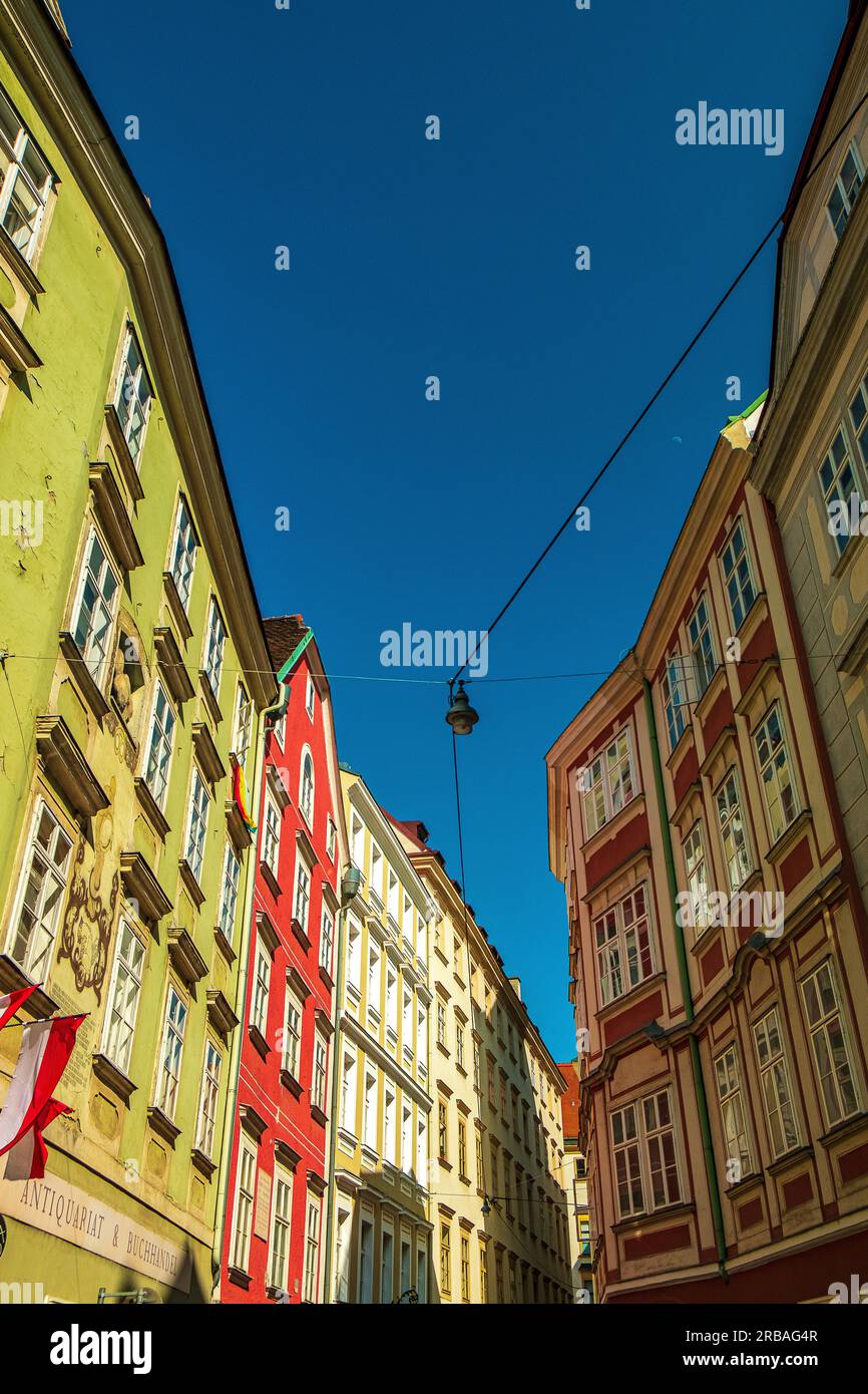 Architecture of Vienna and colorful view in the summer time Stock Photo ...