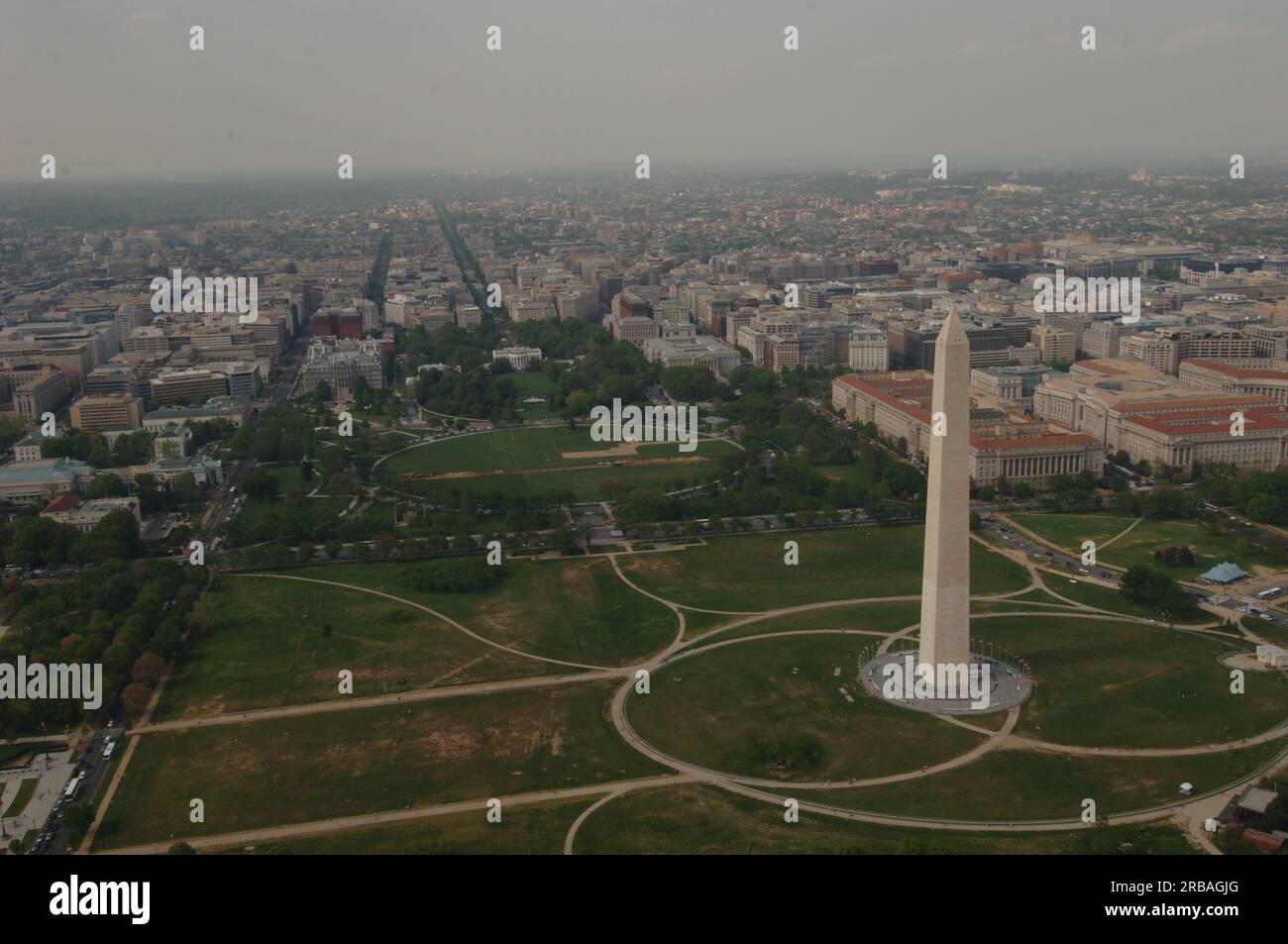 Aerial views of Washington, D.C. buildings, monuments, landscapes ...