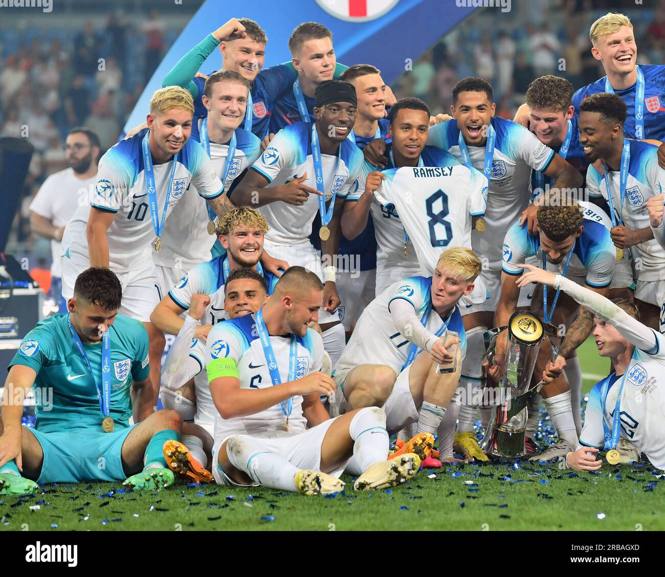 Under 21 euro final trophy hi-res stock photography and images - Alamy