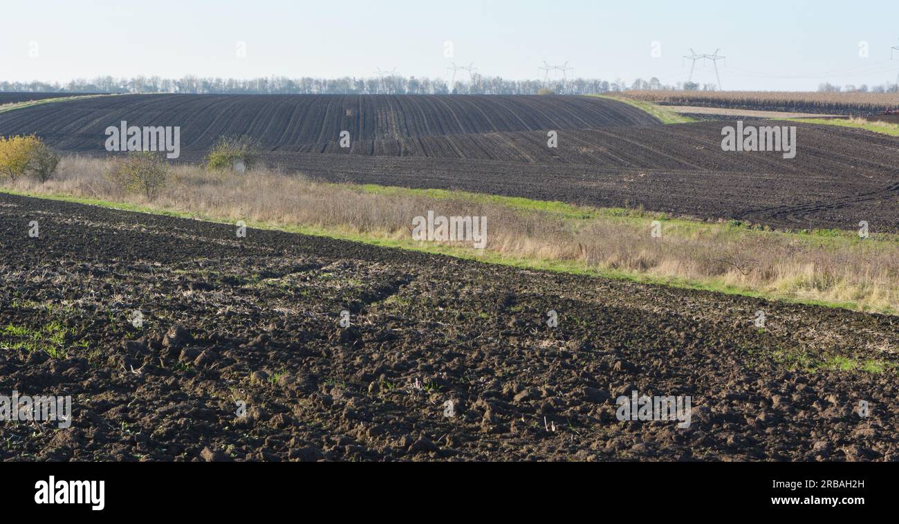Plowed field deep blue hi-res stock photography and images - Alamy
