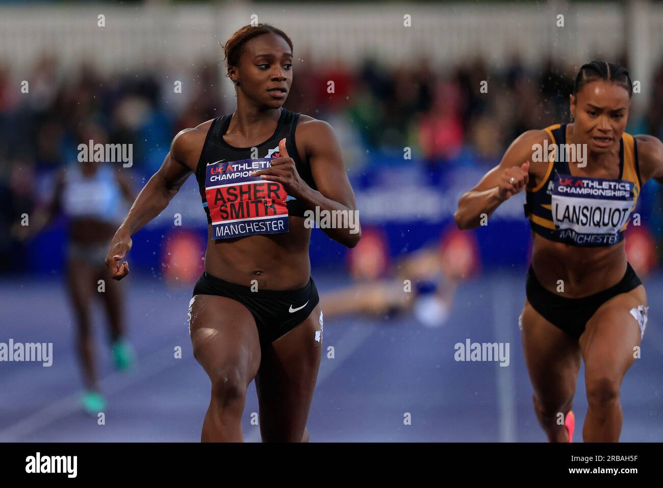 Dina Asher-Smith wins the women’s100m final during the UK Athletics ... Dina Asher-Smith wins the women’s100m final during the UK Athletics ...