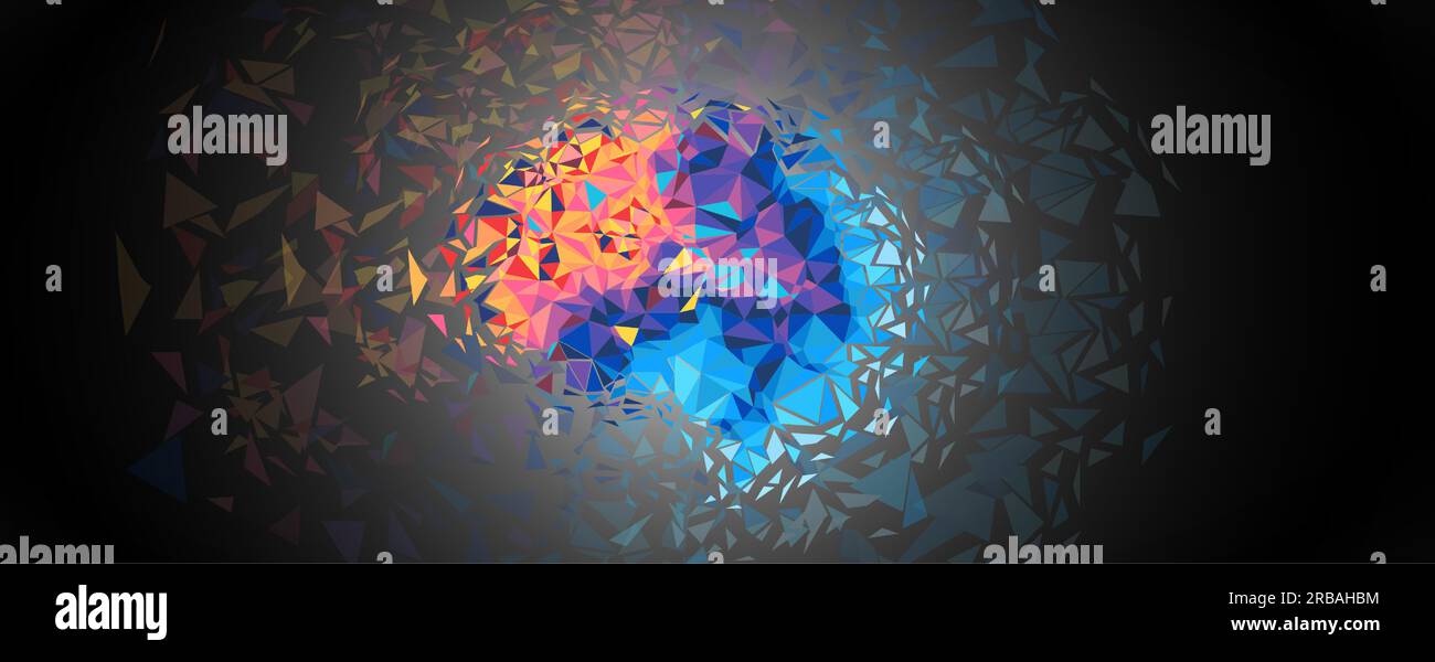 Conceptual technology illustration of artificial intelligence. Abstract ...