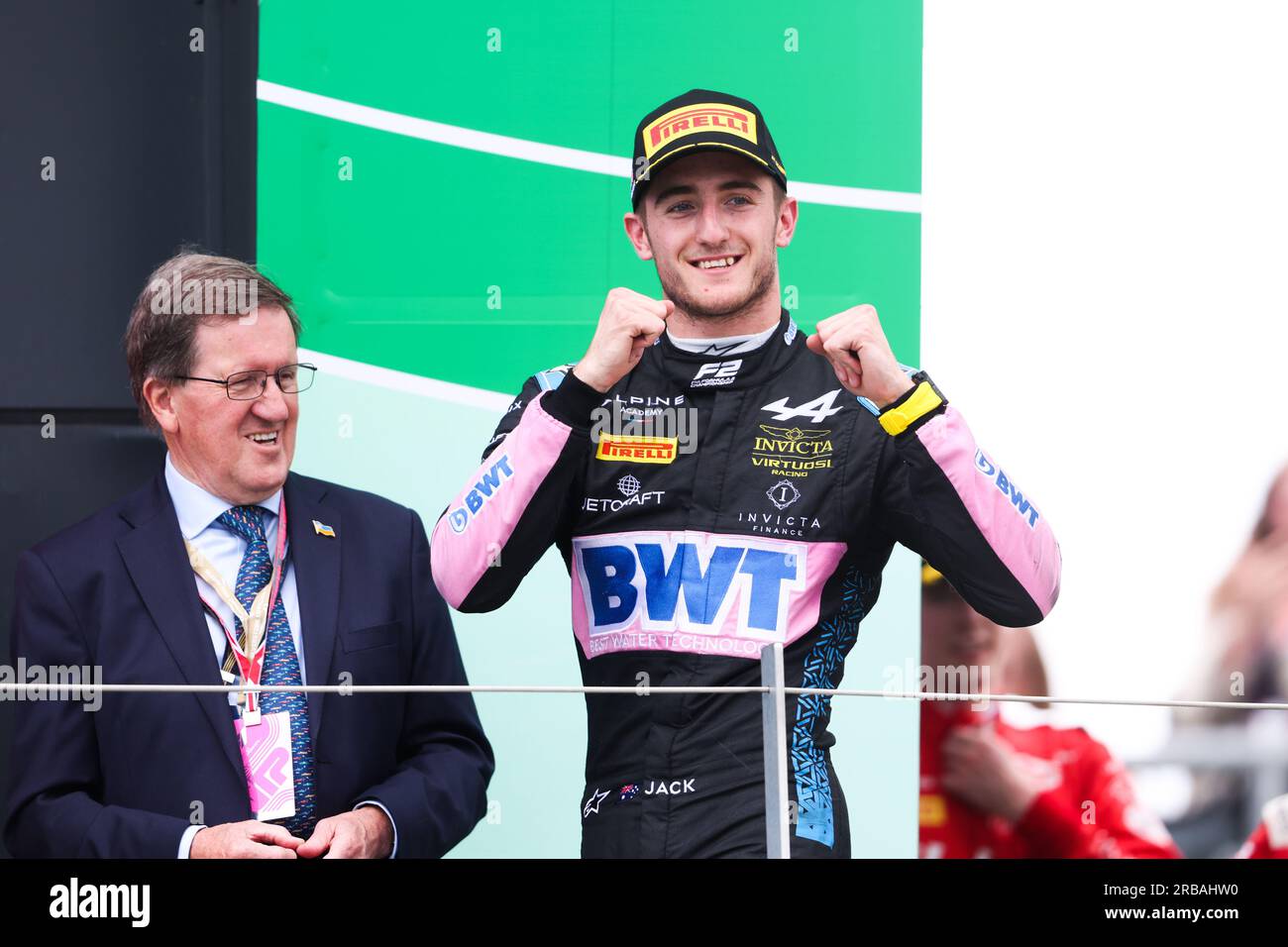 podium DOOHAN Jack (aus), UNI-Virtuosi Racing, Dallara F2, portrait ...