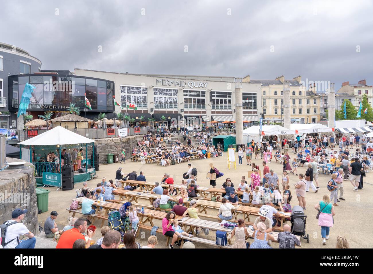 Food festival, Cardiff Bay, July 2023 Stock Photo - Alamy