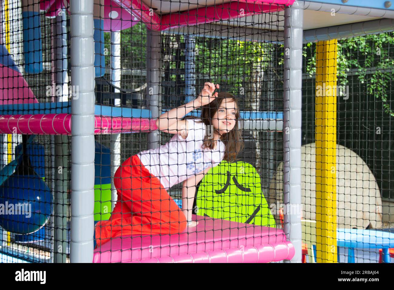 Elementary school playground on a bright day. in playground differs ...
