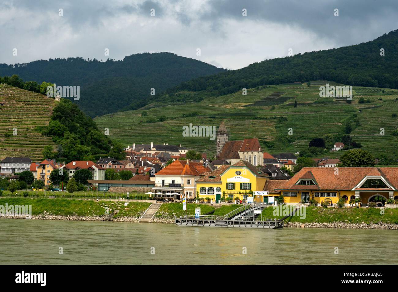 Spitz, Lower Austria - AT - June 8, 2023 landscape view of the market ...