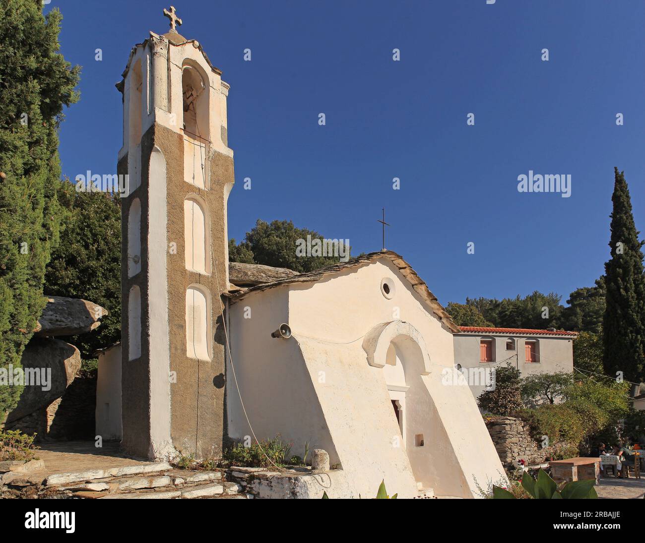 Theoktistos Monastery, between Marathon and Pigi, Ikaria Island, Greece ...