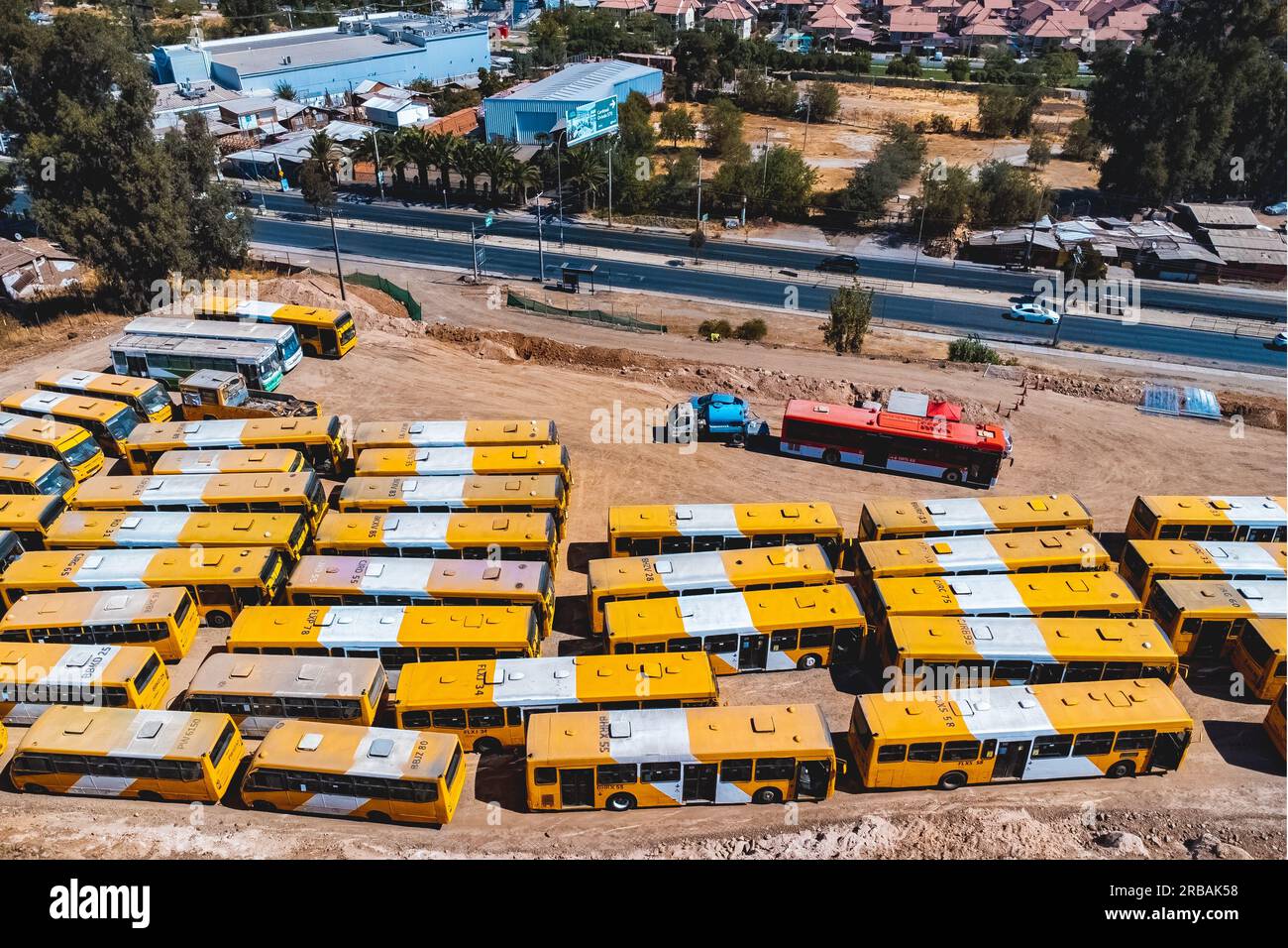 School Bus Aerial View