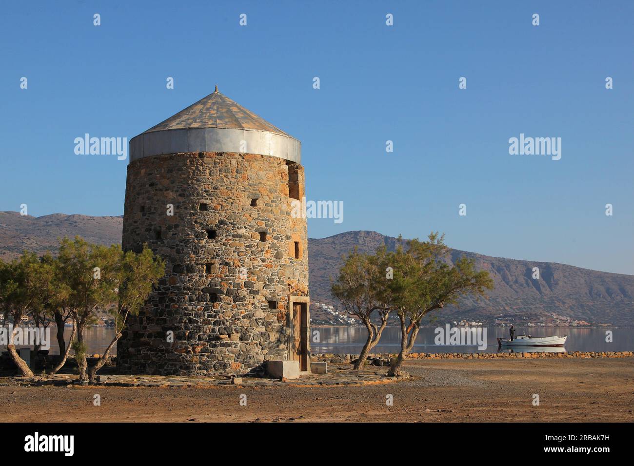 Spinalonga Peninsula, Elounda, Crete Island, Greece Stock Photo - Alamy
