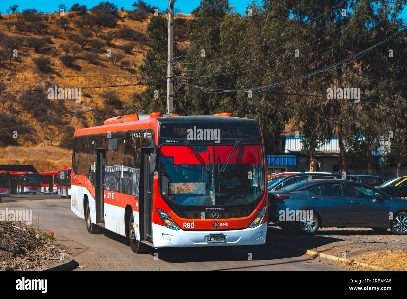 Santiago, Chile - March 22 2023: A public transport Transantiago, or ...