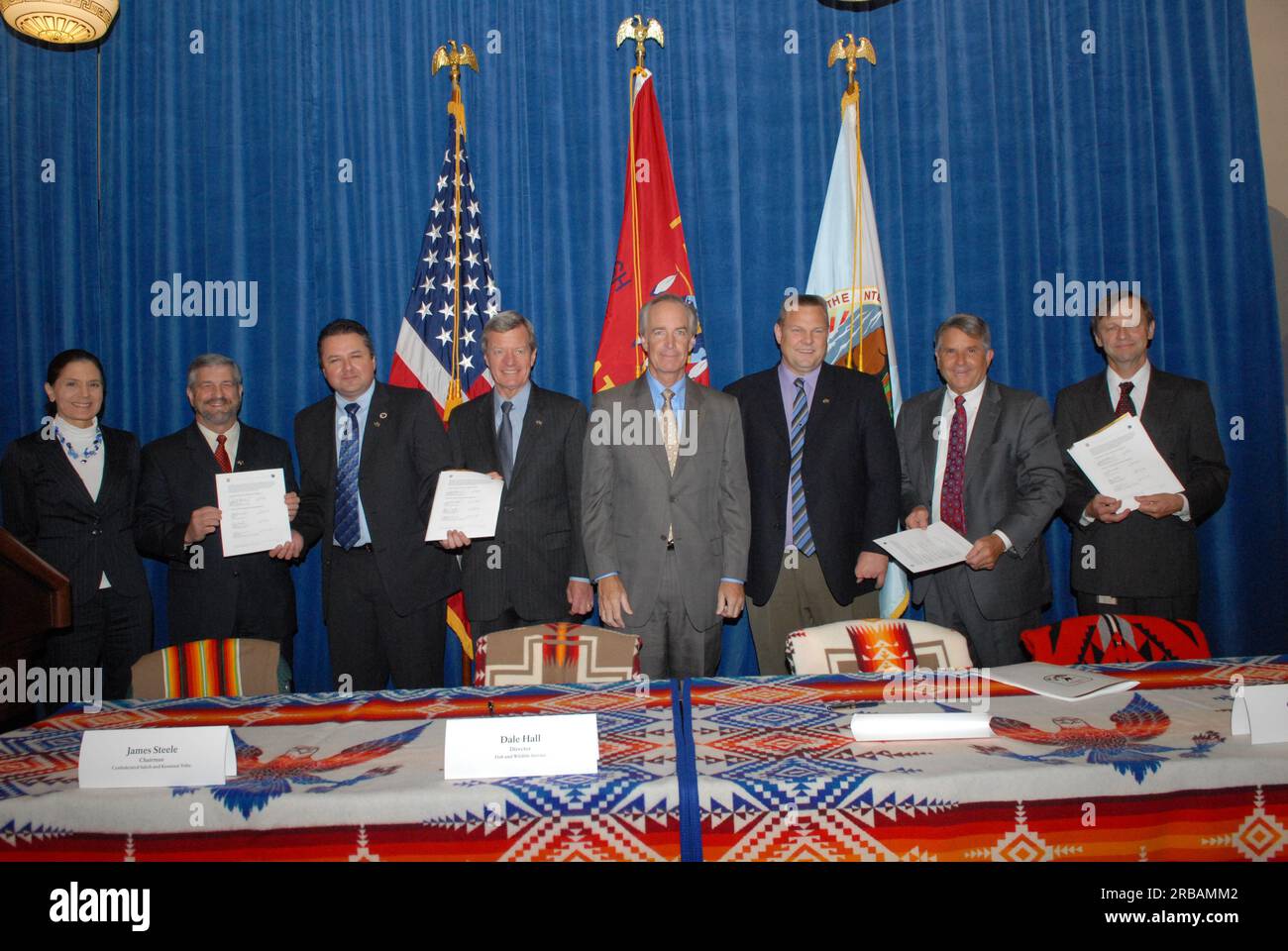 Signing ceremony, at Main Interior, for the annual funding agreement ...