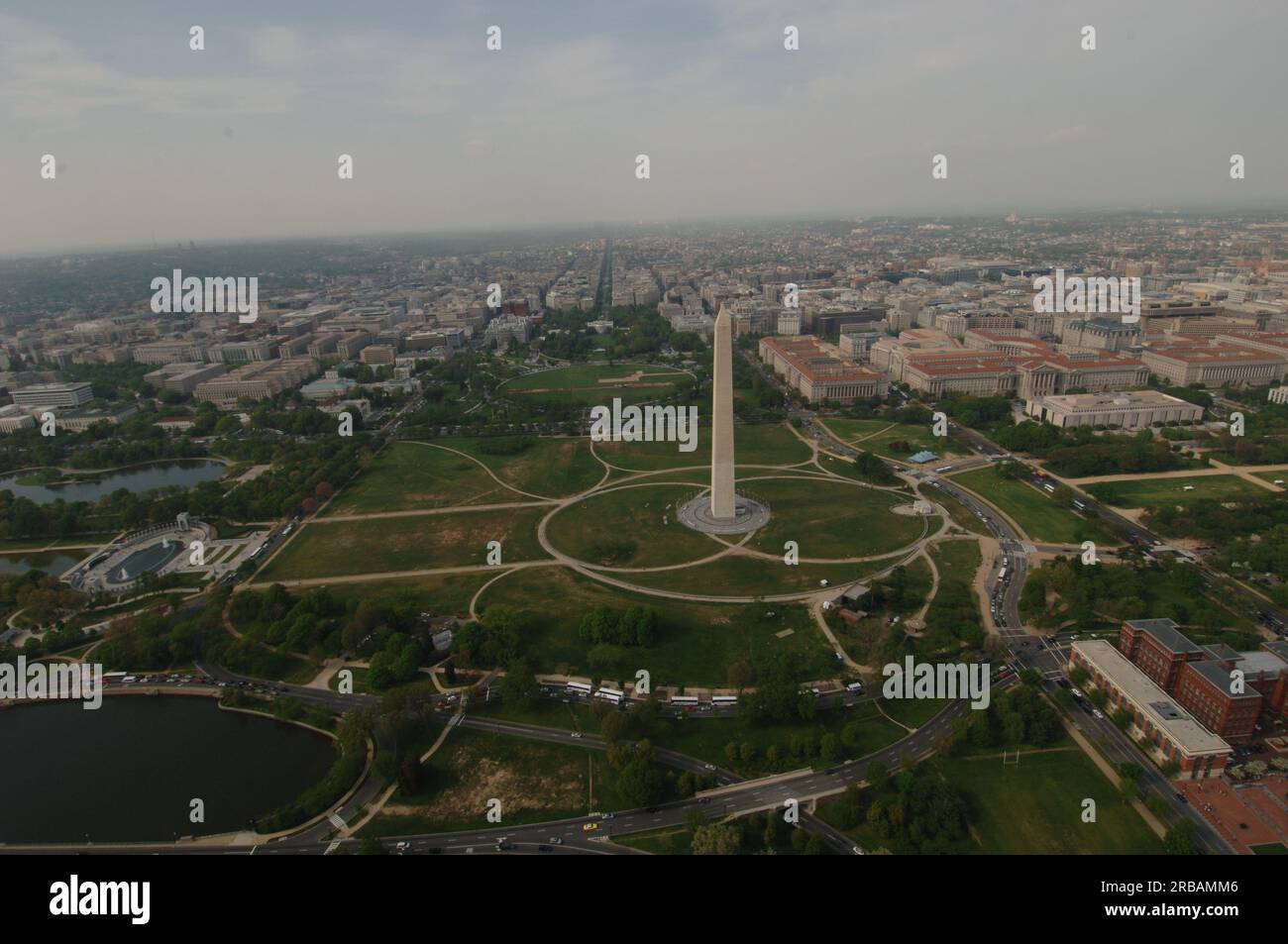 Aerial views of Washington, D.C. buildings, monuments, landscapes ...