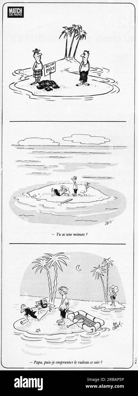 Cartoon in a French magazine 1965 Stock Photo - Alamy