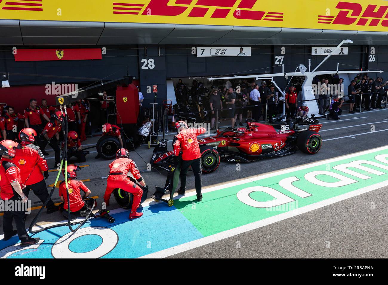 Silverstone, Great Britain. 7th July, 2023. #16 Charles Leclerc (MCO ...