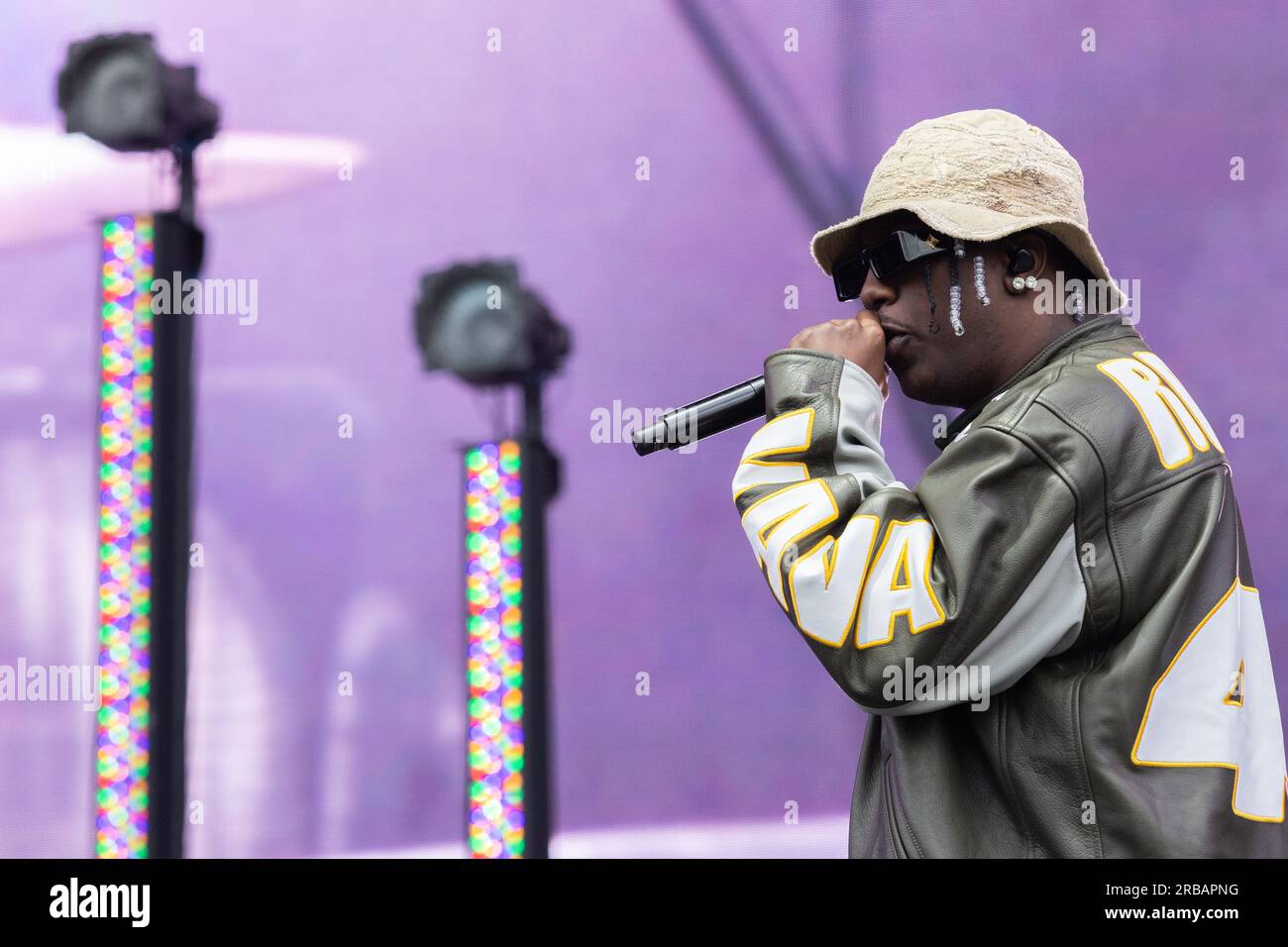 London, UK. July 8, 2023. Lil Yachty performs on the Main Stage at the ...