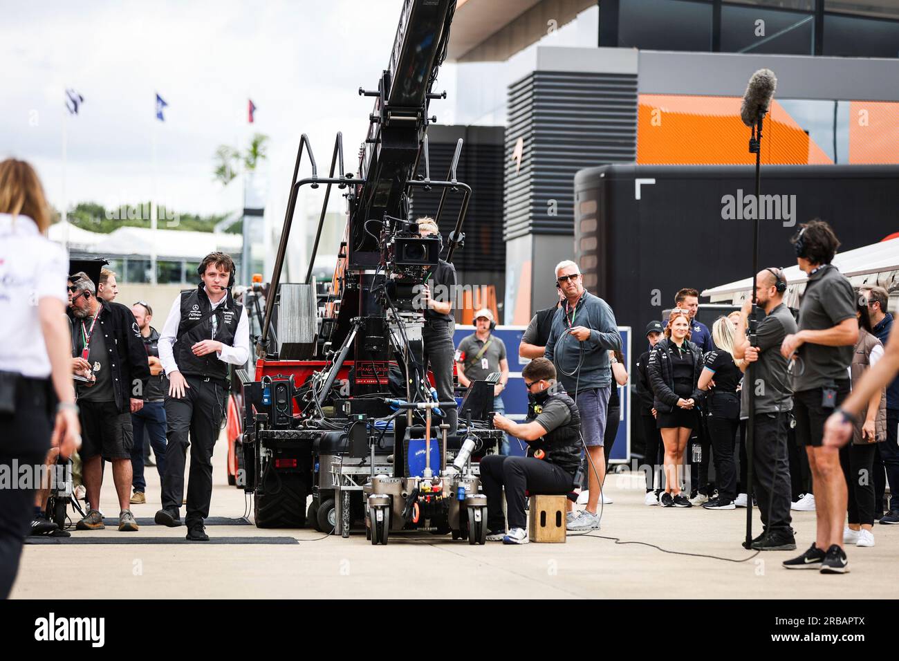 Silverstone, Great Britain. 6th July, 2023. Filming crew for the ...