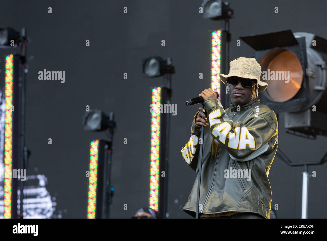 London, UK. July 8, 2023. Lil Yachty performs on the Main Stage at the ...