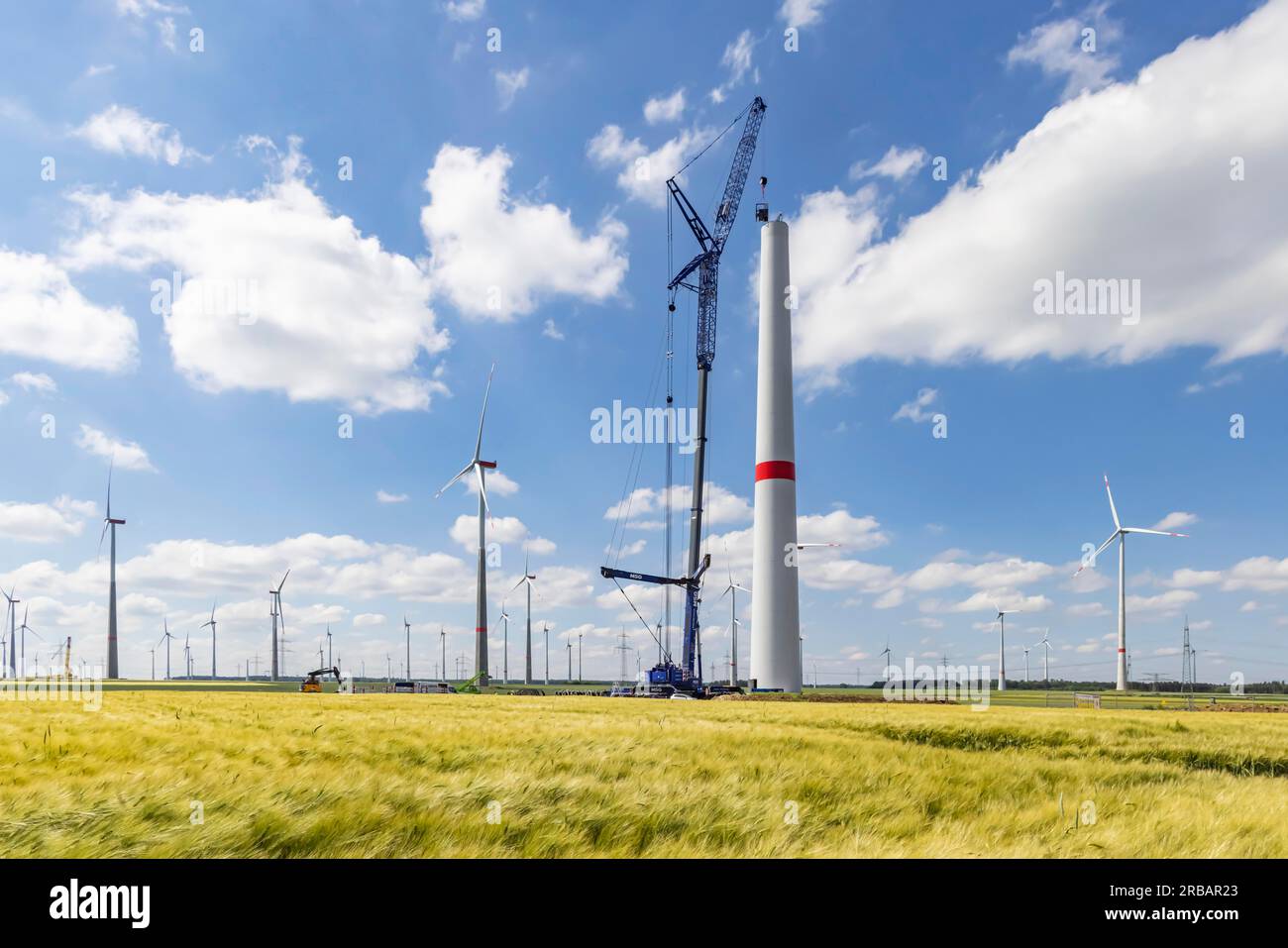 Sintfeld wind farm, plateau between Bad Wuennenberg and Meerhof, site ...