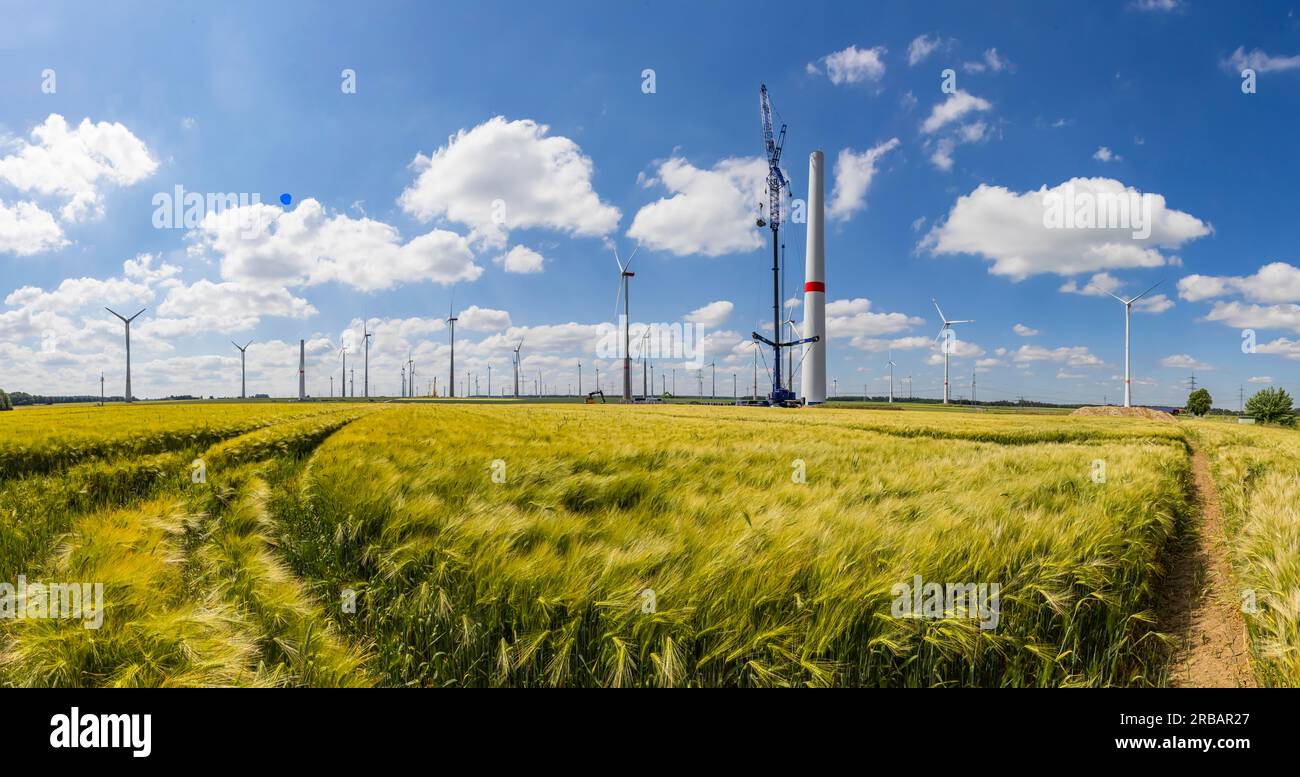 Sintfeld wind farm, plateau between Bad Wuennenberg and Meerhof, site ...