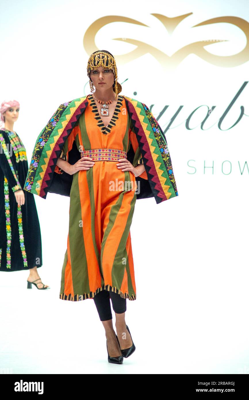 London, UK. 8th July, 2023. Ziryab Fashion Show Highlights Arab ...