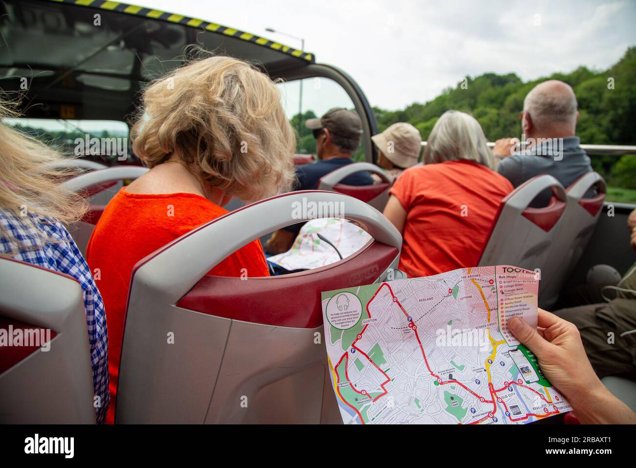 Bristol, England - June 16th 2023: Tootbus hop-on hop-off bus tour for ...