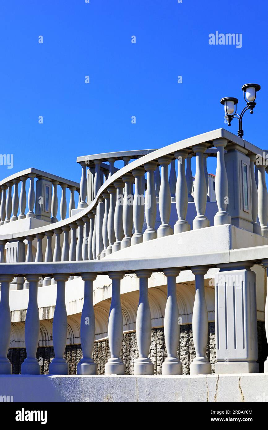 A European-style white balcony connecting the Sky Deck and the Rainbow ...