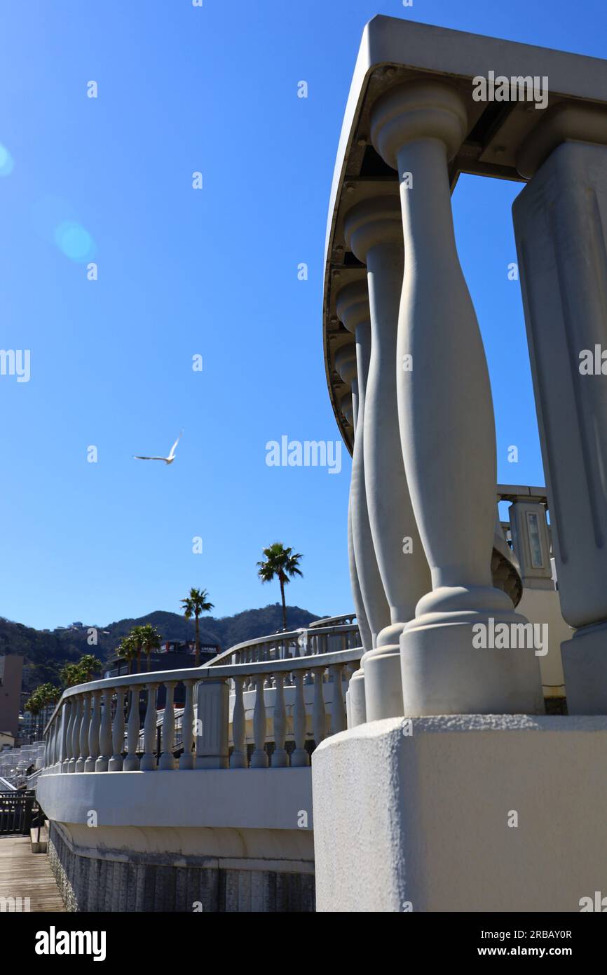 A European-style white balcony connecting the Sky Deck and the Rainbow ...