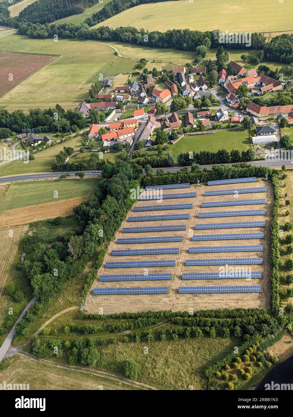 Modern solar power plant,photovoltaic panels green energy electricity ...