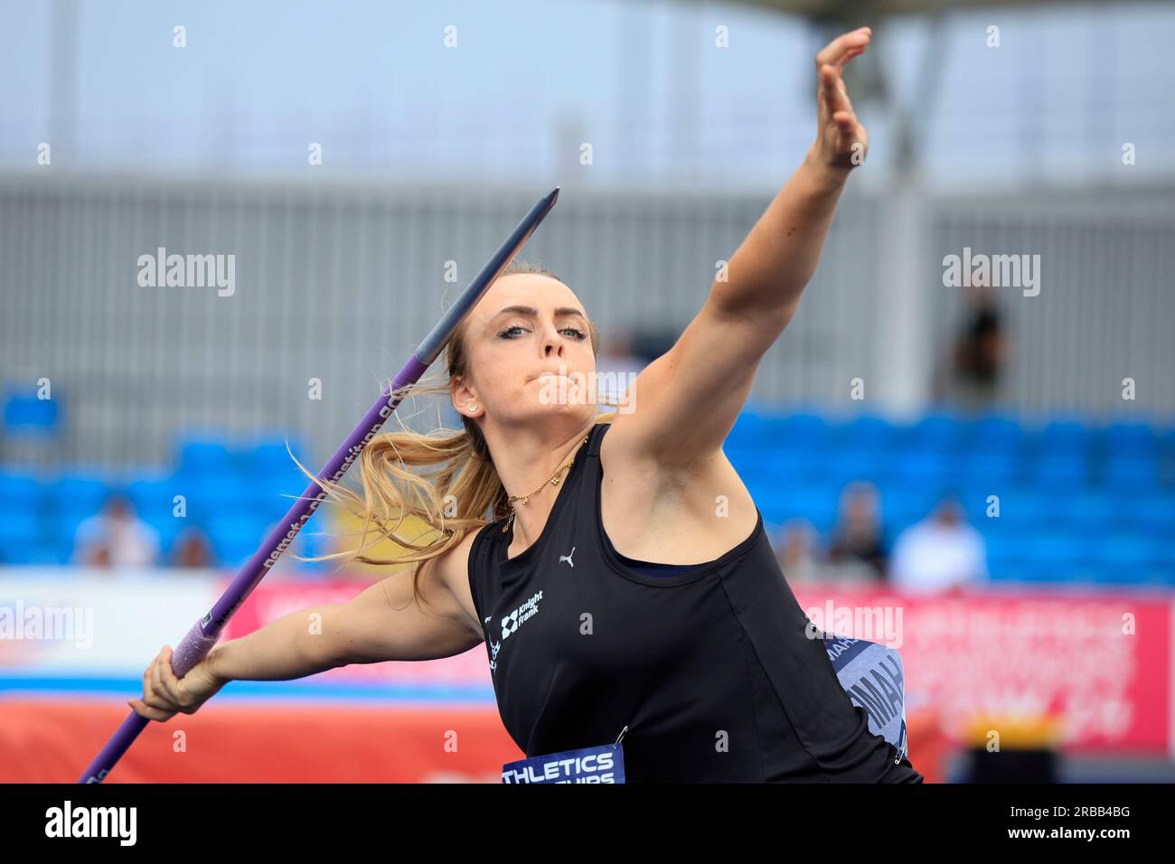Emma Hamplett throws the javelin during the UK Athletics Championships ...