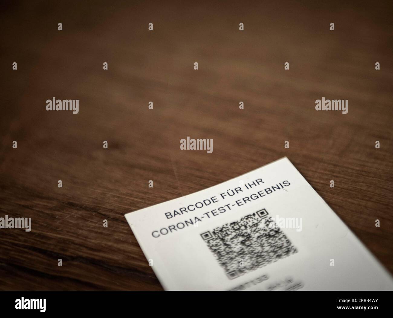 Barcode for your Corona test result Stock Photo - Alamy