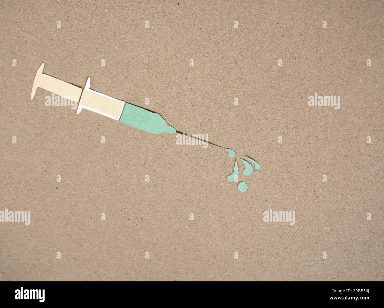 Syringe Vaccination Paper cut Stock Photo - Alamy