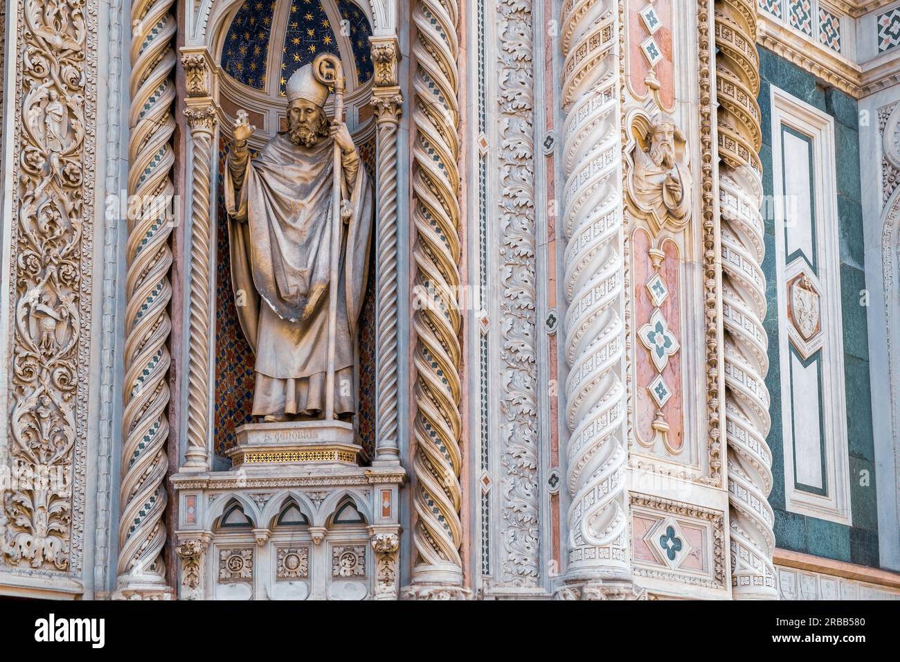 Detail of a Renaissance statue and Tuscan marbles Stock Photo - Alamy