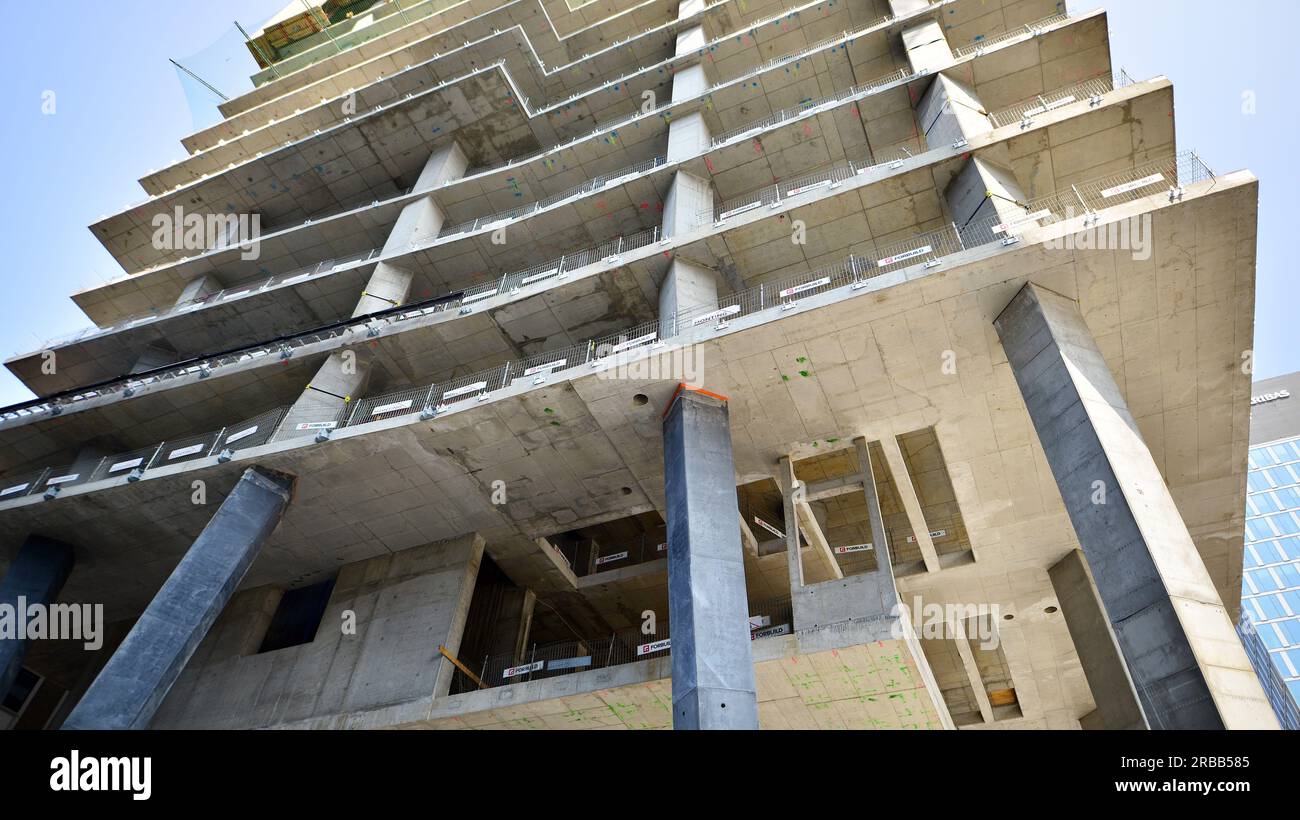 Warsaw, Poland. 5 July 2023. Office building The Bridge under ...