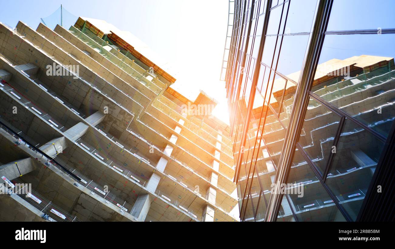 Warsaw, Poland. 5 July 2023. Office building The Bridge under ...