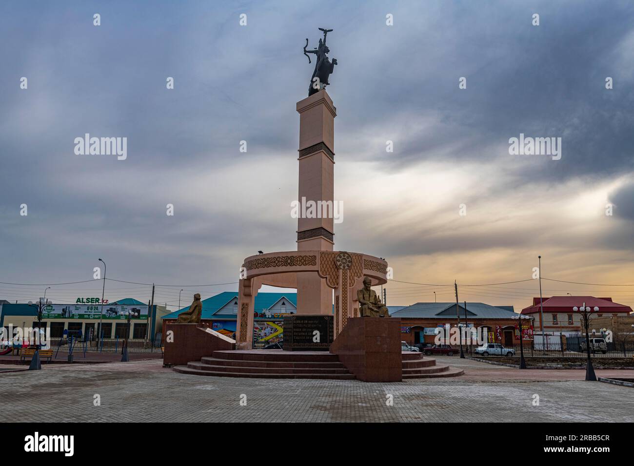 Monument in Aralsk, Aral lake, Kazakhstan Stock Photo - Alamy