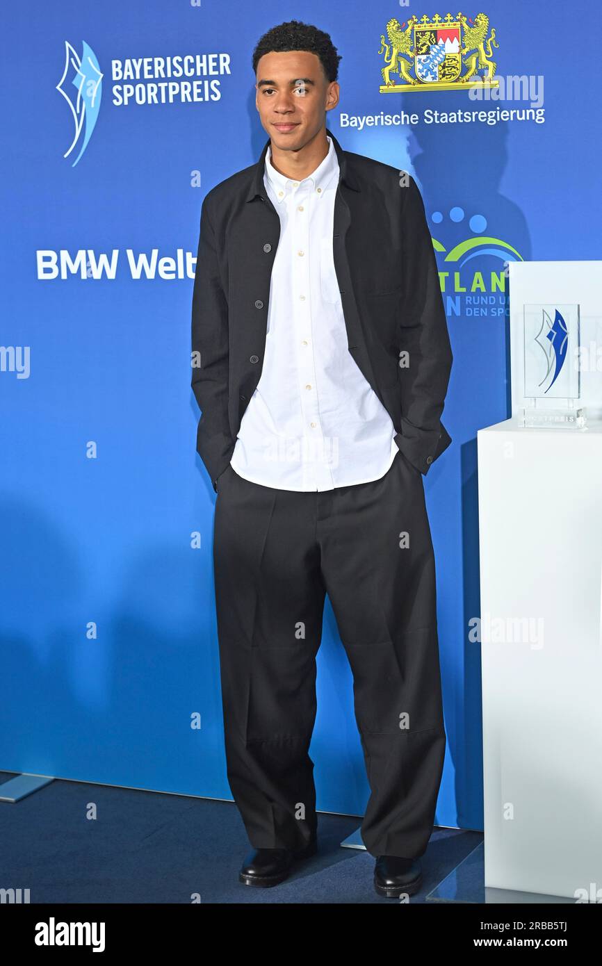 Munich, Germany. 08th July, 2023. Jamal MUSIALA (FC Bayern Munich), in ...