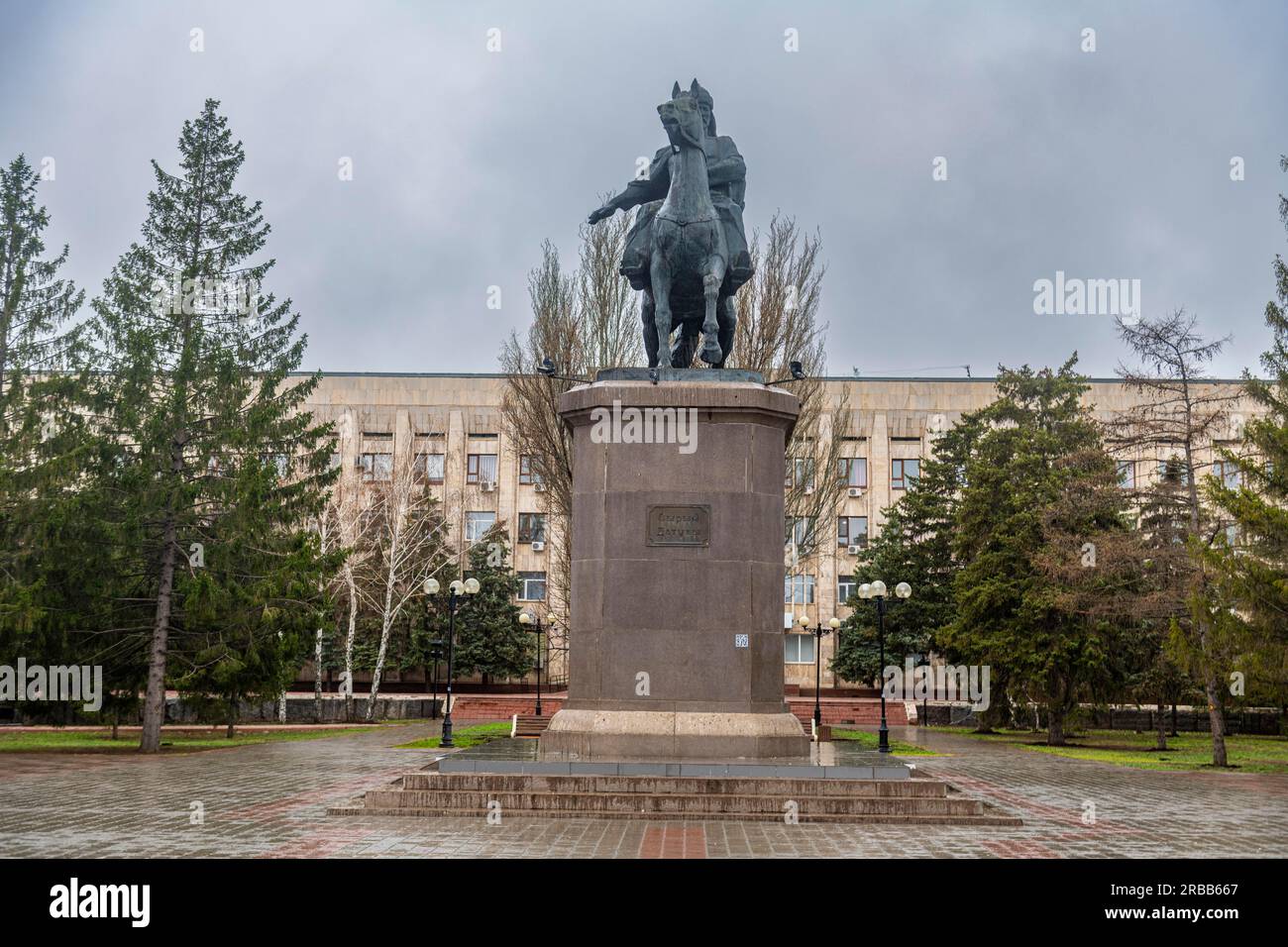 Syrym Datuly Square, Uralsk, Kazakhstan Stock Photo - Alamy