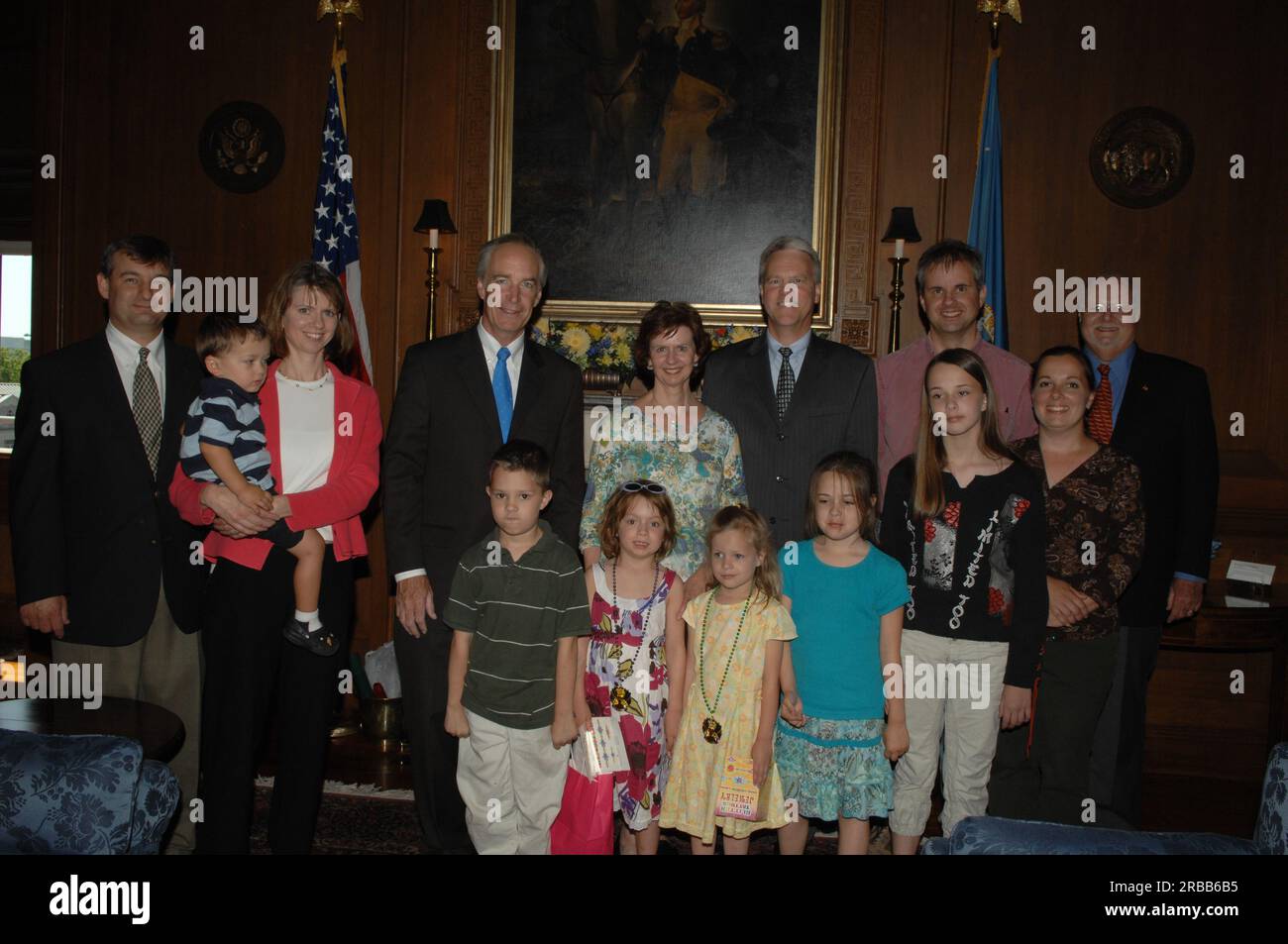 Secretary Dirk Kempthorne at Main Interior with Carol Russell, Interior ...