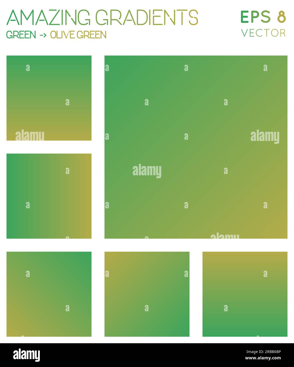 Colorful gradients in green, olive green color tones. Actual gradient ...