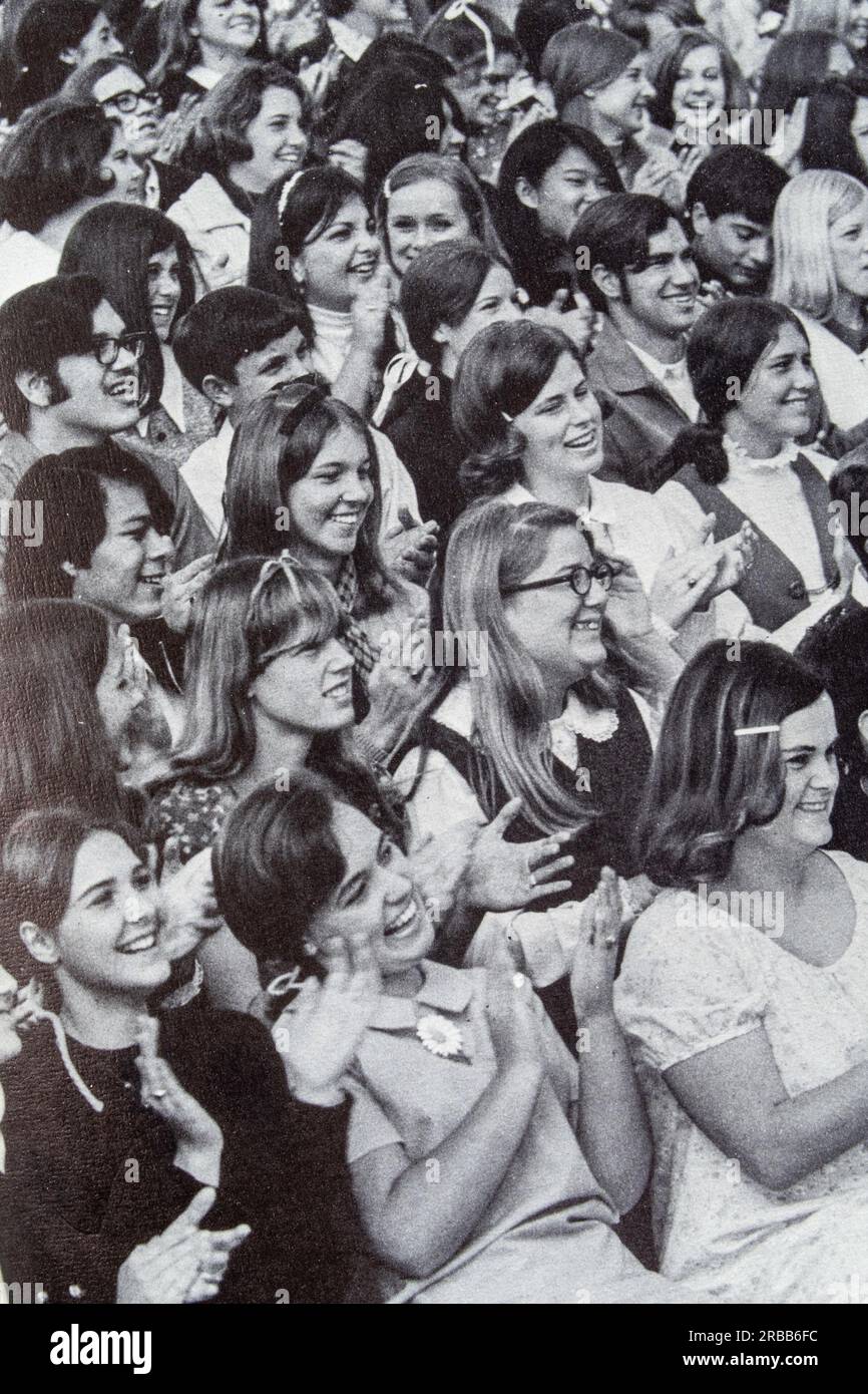 Vintage 1970 high school yearbook, USA Stock Photo - Alamy