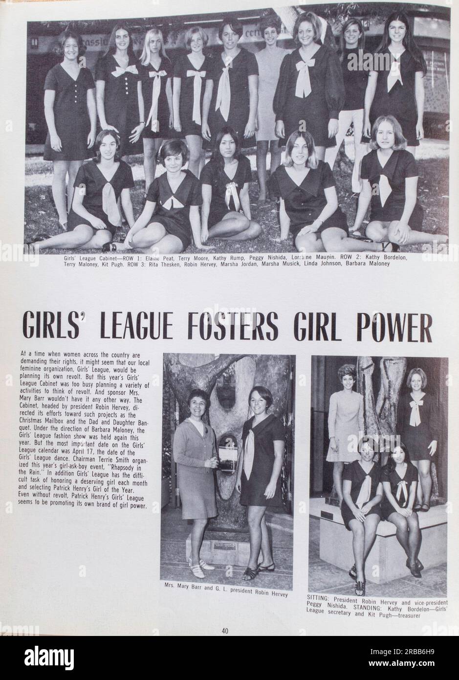 Vintage 1970 high school yearbook, USA Stock Photo - Alamy