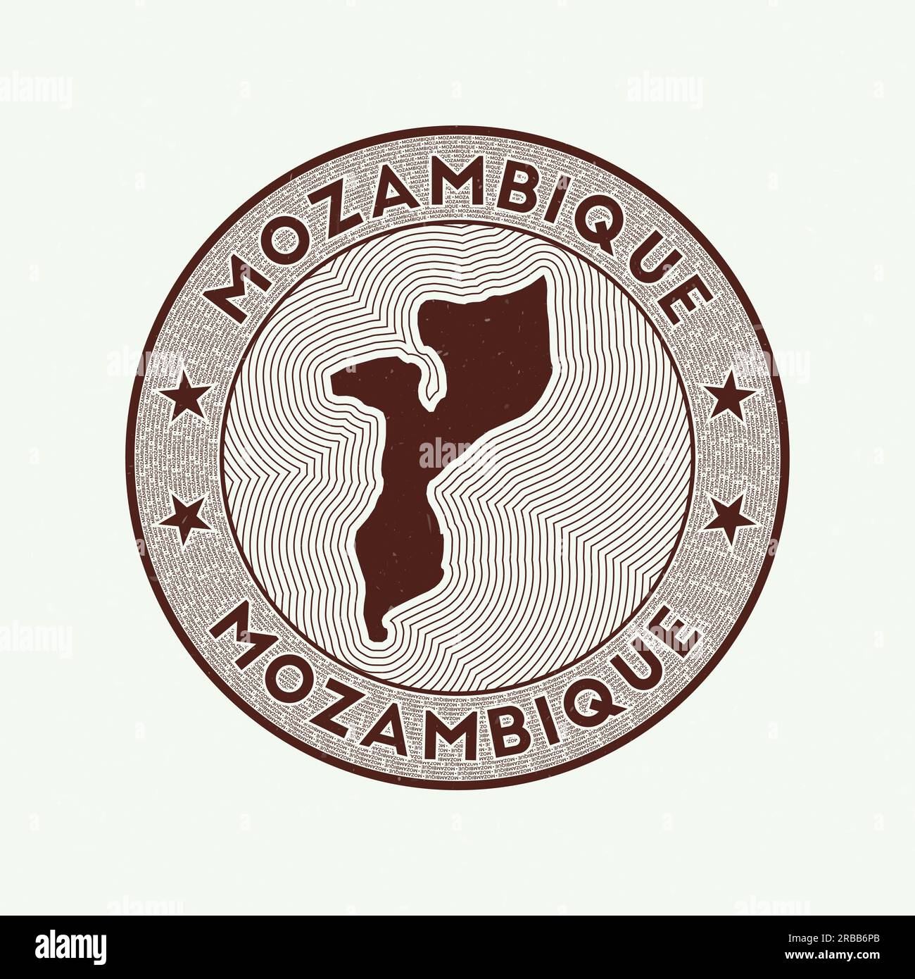 Mozambique round badge vector. Country round stamp with shape of ...